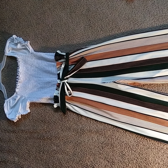 One Pieces | Ruffle Top Bottom Stripe Girls Jumpsuit | Poshmark